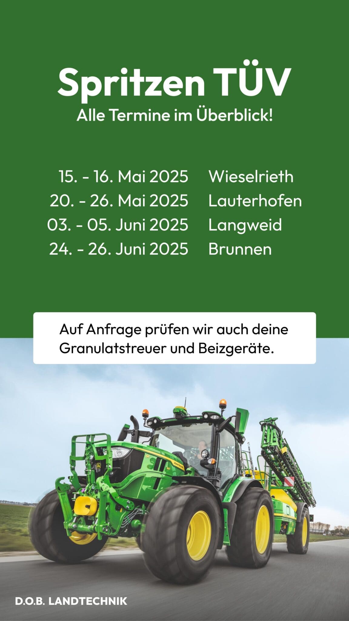 D.O.B. Schulungskatalog 2025 | D.O.B. Landtechnik